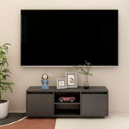 MAISONCHIC TV-Lowboard für Wohnzimmer tv Schrank TV-Möbel Grau 110x30x40 cm Massivholz Kiefer DE79139