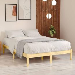 MAISONCHIC Massivholzbett Doppelbett Bett für Schlafzimmer Kiefer 200x200 cm DE21798