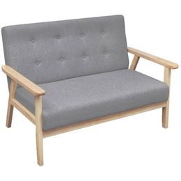 MAISONCHIC 2-Sitzer-Sofa Loungesofa Couch Modern Stoff Hellgrau DE12747