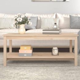 MAISONCHIC Couchtisch Wohnzimmertisch Sofatisch 110x55x45 cm Massivholz Kiefer DE61230