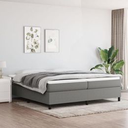 MAISONCHIC - Boxspringbett Doppelbett Bett für Schlafzimmer Dunkelgrau 200x200 cm Stoff DE15293 - Grau
