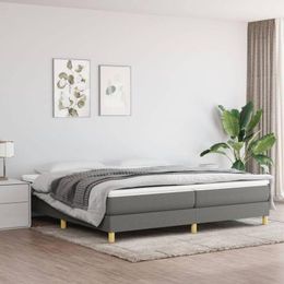 MAISONCHIC - Boxspringbett Doppelbett Bett für Schlafzimmer Dunkelgrau 200x200 cm Stoff DE40618 - Grau