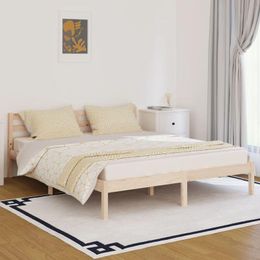 MAISONCHIC Doppelbett Bett für Schlafzimmer Massivholzbett Kiefer 160x200 cm DE15368