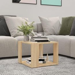 MAISONCHIC Couchtisch Wohnzimmertisch Sofatisch Sonoma-Eiche 40x40x30 cm Holzwerkstoff DE91853