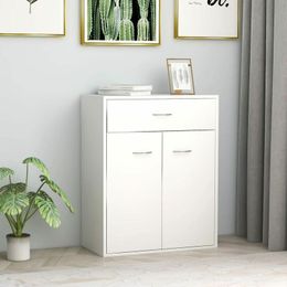 MAISONCHIC - Sideboard Kommode für Wohnzimmer Küche Weiß 60x30x75 cm Holzwerkstoff DE13200