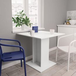 MAISONCHIC Esstisch Tisch für Wohnzimmer, Küche, Esszimmer Weiß 80x80x75 cm Holzwerkstoff DE31938