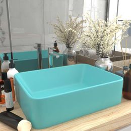 MAISONCHIC Luxus-Waschbecken Aufsatzwaschtisch Waschschale für Badezimmer Matt Hellgrün 41x30x12 cm Keramik DE66166