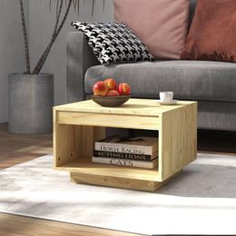 MAISONCHIC Couchtisch Wohnzimmertisch Sofatisch 50x50x33,5 cm Kiefer Massivholz DE43265