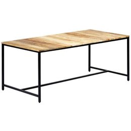 MAISONCHIC Esstisch Tisch für Wohnzimmer, Küche, Esszimmer 180 x 90 x 75 cm Massives Raues Mangoholz DE82999