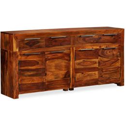 MAISONCHIC Sideboard Kommode für Wohnzimmer Küche Massivholz 160x35x75 cm DE51518