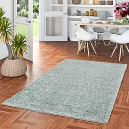 Pergamon - Hochflor Langflor Shaggy Teppich Comfy Mix Pastell Blau - 120x170 cm