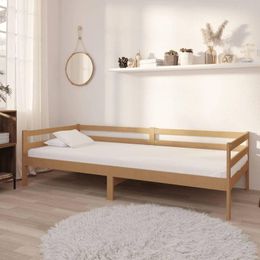 MAISONCHIC Tagesbett Honigbraun Einzelbett Bett für Schlafzimmer Kiefer Massivholz 90x200 cm DE78338