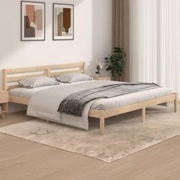 MAISONCHIC Doppelbett Bett für Schlafzimmer Massivholzbett Kiefer 180x200cm 6FT Super King DE35259