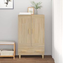 MAISONCHIC Highboard Sideboard Kommode für Wohnzimmer Küche Sonoma-Eiche 70x31x115 cm Holzwerkstoff DE19570