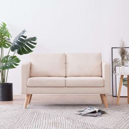 MAISONCHIC 2-Sitzer-Sofa Loungesofa Couch Modern Stoff Cremeweiß DE97760
