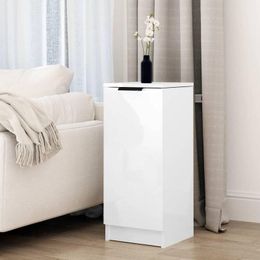 MAISONCHIC - Sideboard Kommode für Wohnzimmer Küche Hochglanz-Weiß 30x30x70 cm Holzwerkstoff DE35269