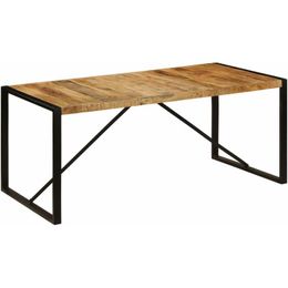 MAISONCHIC Esstisch Tisch für Wohnzimmer, Küche, Esszimmer 180 x 90 x 75 cm Massivholz Mango DE70678