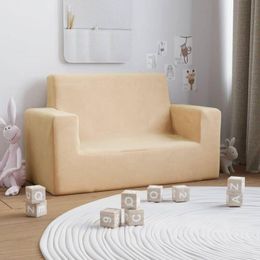 MAISONCHIC - Kindersofa 2-Sitzer Sofa Loungesofa Couch Modern Creme Weich Plüsch DE68425