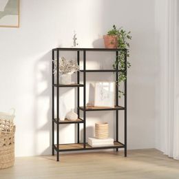 MAISONCHIC - Bücherregal Küchenregal Regal für Wohnzimmer Büro und Flur 80x30x120 cm Stahl und Holzwerkstoff DE80294