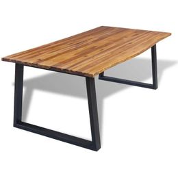 MAISONCHIC Esstisch Tisch für Wohnzimmer, Küche, Esszimmer Akazienholz Massiv 200 x 90 cm DE96121