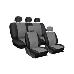 Meditrade GmbH Universal-autositzbezüge aus baumwolle, zweifarbig grau und schwarz