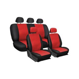 Meditrade GmbH Universal-sitzbezüge für alle autos zweifarbig rot und schwarz
