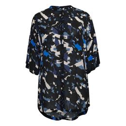 Fransa Curve Bluse Damen Gr&ouml;&szlig;e XXXL blau / wei&szlig;