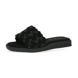Caprice Pantoletten Veloursleder/Textil Pantolette, schwarz, 37 EU