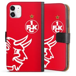 DeinDesign iPhone 11 Handy Klapph&uuml;lle Handyh&uuml;lle aus Kunst Leder schwarz Flip Case Star Devil 1. Fc Kaiserslautern Sideflip mit Lasche