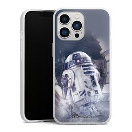 DeinDesign iPhone 13 Pro Handy Silikon H&uuml;lle Case wei&szlig; Handyh&uuml;lle Robot Merchandise Star Wars Silikon Case
