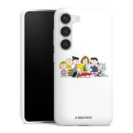 DeinDesign Galaxy S23 Handy Silikon H&uuml;lle Case wei&szlig; Handyh&uuml;lle Merchandise Peanuts Kindheit Silikon Case