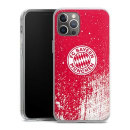 DeinDesign iPhone 12 Pro Max Handy Silikon H&uuml;lle Case transparent Handyh&uuml;lle Fcb Official Licensed Product Fc Bayern M&uuml;nchen Silikon Case