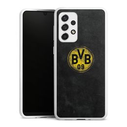 DeinDesign Galaxy A33 5G Handy Silikon H&uuml;lle Case wei&szlig; Handyh&uuml;lle Borussia Dortmund Bvb Merchandise Silikon Case