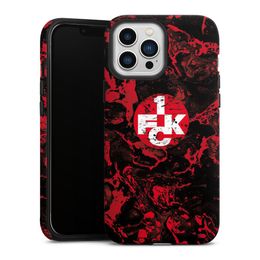 DeinDesign iPhone 13 Pro Max Handy Panzer Handyh&uuml;lle robuste Outdoor H&uuml;lle Schutzh&uuml;lle matt 1. Fc Kaiserslautern 1. Fck Logo Tough Case