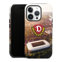 DeinDesign iPhone 14 Pro Handy Panzer Handyh&uuml;lle robuste Outdoor H&uuml;lle Schutzh&uuml;lle matt Sgd Sg Dynamo Dresden Stadium Tough Case