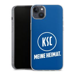 DeinDesign iPhone 14 Plus Handy Silikon H&uuml;lle Case transparent Handyh&uuml;lle Karlsruher Sc Statement Ksc Silikon Case