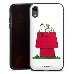 DeinDesign iPhone Xr Handy Silikon H&uuml;lle Case schwarz Handyh&uuml;lle Snoopy Peanuts Official Licensed Product