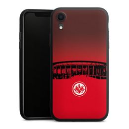 DeinDesign iPhone Xr Handy Premium Silikon H&uuml;lle Handyh&uuml;lle schwarz Case Official Licensed Product Eintracht Frankfurt Stadium Silikon Premium Case