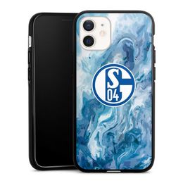 DeinDesign iPhone 12 mini Handy Silikon H&uuml;lle Case schwarz Handyh&uuml;lle Logo Fc Schalke 04 Merchandise