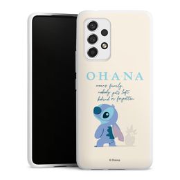 DeinDesign Galaxy A53 5G Handy Silikon H&uuml;lle Case wei&szlig; Handyh&uuml;lle Disney Official Licensed Product Lilo & Stitch Silikon Case