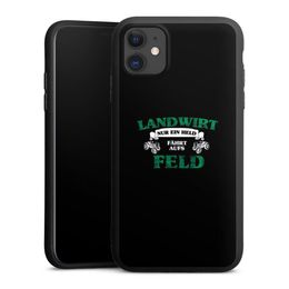 DeinDesign iPhone 11 Handy Premium Silikon H&uuml;lle Handyh&uuml;lle schwarz Case Farmer Wisdom Tractor Silikon Premium Case