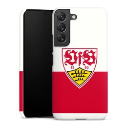 DeinDesign Galaxy S22 Handy Premium Case Smartphone Handyh&uuml;lle Schutzh&uuml;lle gl&auml;nzend Vfb Stuttgart Logo Official Licensed Product Premium Case