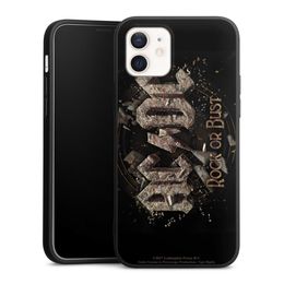 DeinDesign iPhone 12 Handy Premium Silikon H&uuml;lle Handyh&uuml;lle schwarz Case Official Licensed Product Rock Or Bust Acdc Silikon Premium Case