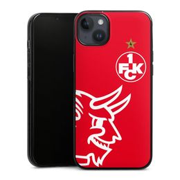 DeinDesign iPhone 14 Plus Handy Silikon H&uuml;lle Case schwarz Handyh&uuml;lle Star Devil 1. Fc Kaiserslautern
