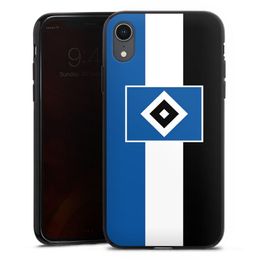 DeinDesign iPhone Xr Handy Silikon H&uuml;lle Case schwarz Handyh&uuml;lle Stripes Hamburger Sv Hsv