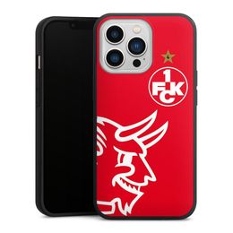 DeinDesign iPhone 13 Pro Handy Premium Silikon H&uuml;lle Handyh&uuml;lle schwarz Case Star Devil 1. Fc Kaiserslautern Silikon Premium Case