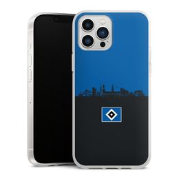 DeinDesign iPhone 13 Pro Max Handy Silikon H&uuml;lle Case transparent Handyh&uuml;lle Hsv Skyline Hamburg Silikon Case