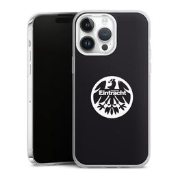 DeinDesign iPhone 14 Pro Max Handy Silikon H&uuml;lle Case transparent Handyh&uuml;lle Logo Eintracht Frankfurt Eagle Silikon Case
