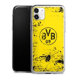 DeinDesign iPhone 11 Handy Slim Case Silikon Handyh&uuml;lle transparent H&uuml;lle extra d&uuml;nn Borussia Dortmund Bvb Official Licensed Product Silikon Slim Case