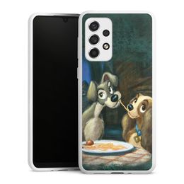 DeinDesign Galaxy A33 5G Handy Silikon H&uuml;lle Case wei&szlig; Handyh&uuml;lle Official Licensed Product Lady And The Tramp Disney Silikon Case